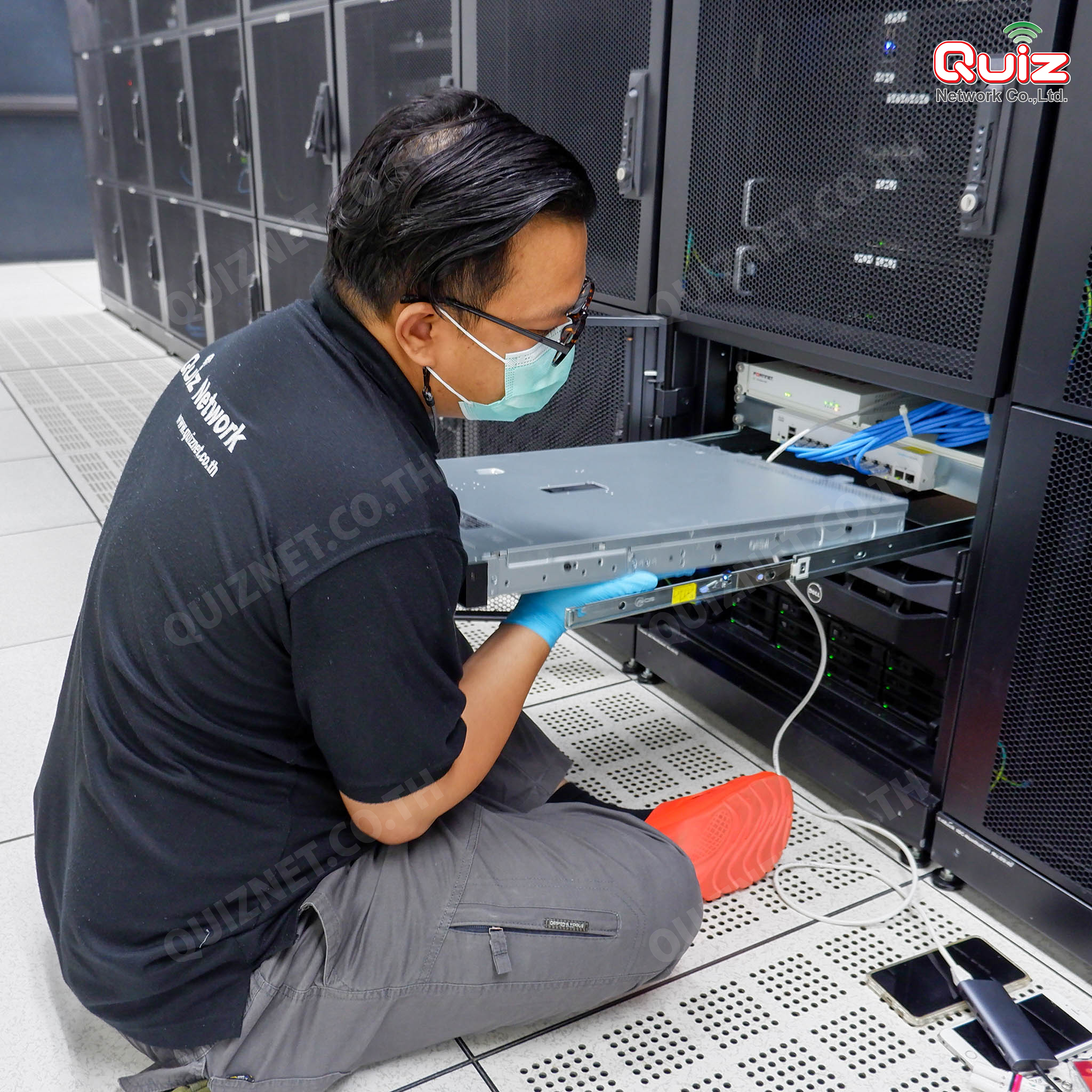 CAT IDC Tower ติดตั้ง Server Dell PowerEdge R350 Quiz Network